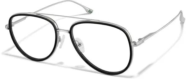 Zenni Vintage Aviator Full Rim Frame - Black And Silver