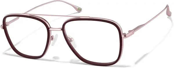Zenni Vintage Aviator Full Rim Frame - Red And Rose Gold