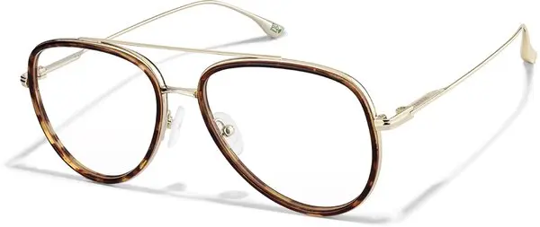 Zenni Vintage Aviator Full Rim Frame - Tortoiseshell And Gold