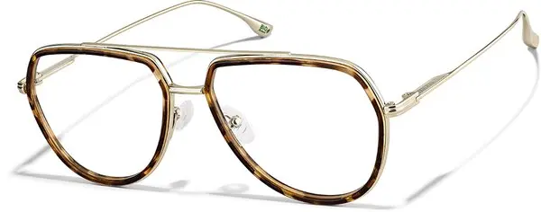 Zenni Vintage Aviator Full Rim Frame - Tortoiseshelll And Gold