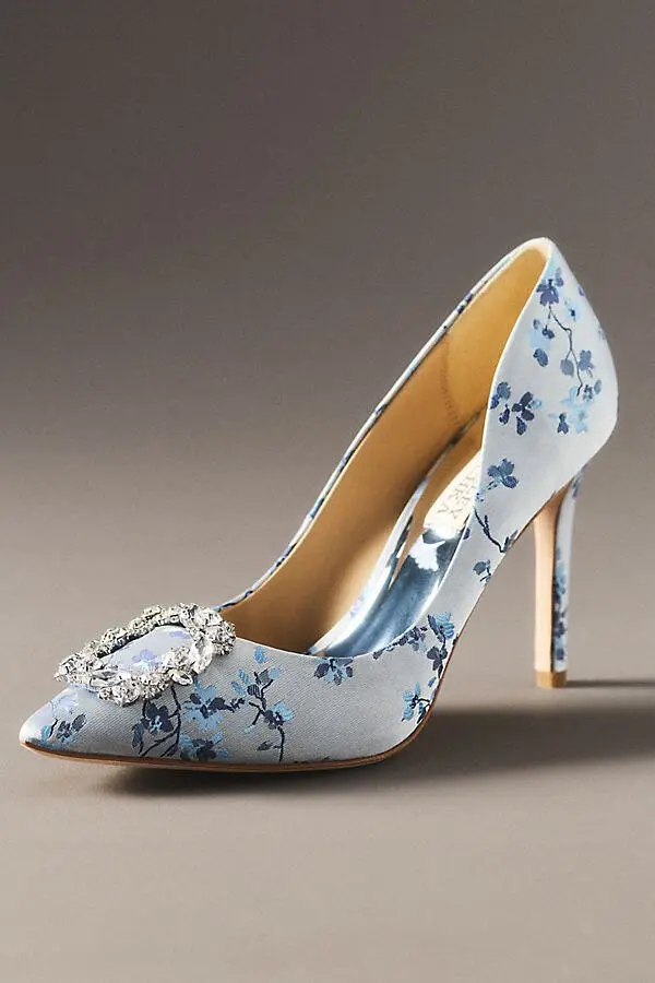 Badgley Mischka Cher Jacquard Pumps - Blue