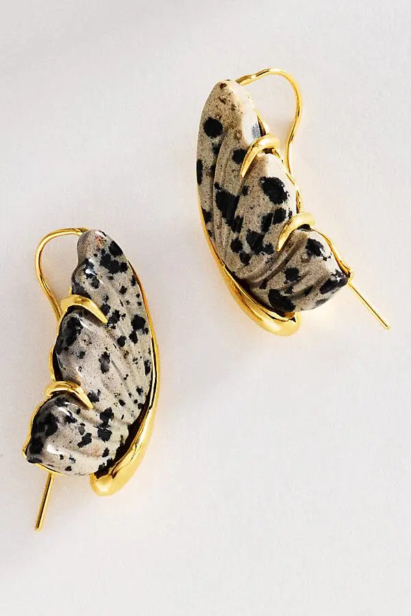 Chan Luu Jasper Butterfly Drop Earrings - Jasper/gold