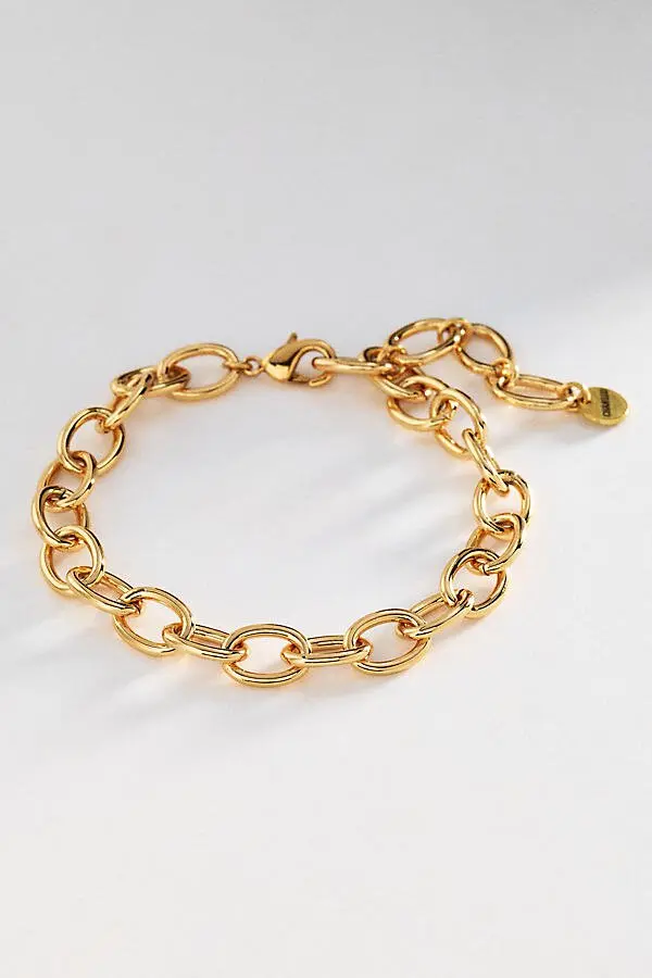 Chan Luu Large Chain Link Anklet - Gold