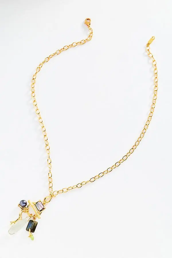 Chan Luu Branch Crystal Charms Necklace - Multi