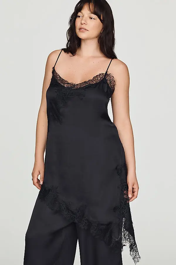 LYREBIRD Heirloom Lace Wide-leg Pants - Black Onyx