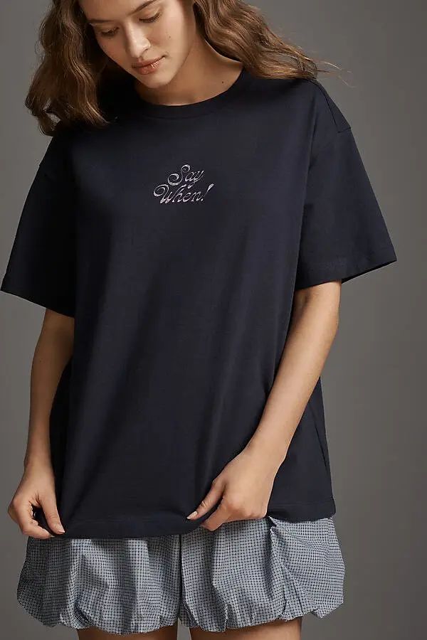 Anthropologie Cotton Graphic T-shirt