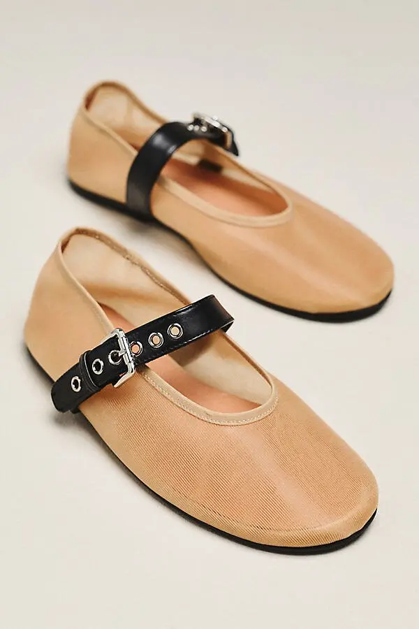 TONY BIANCO Mimzy Mary Jane Flats - Neutral