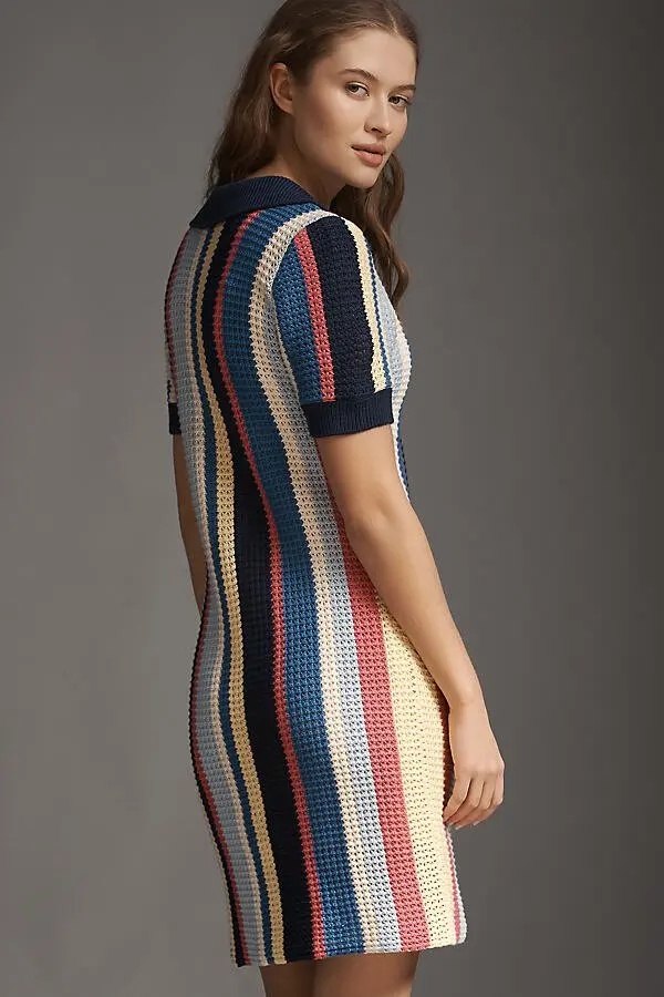 Maeve Collared Knit Mini Dress