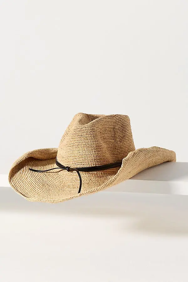 Hat Attack Raffia Rancher Hat - Black