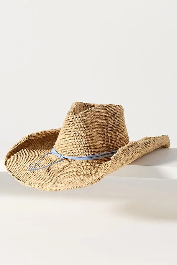 Hat Attack Raffia Rancher Hat - Blue