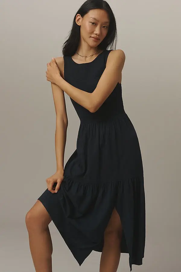 NATION LOS ANGELES Clemente 100% Cotton Midi Dress