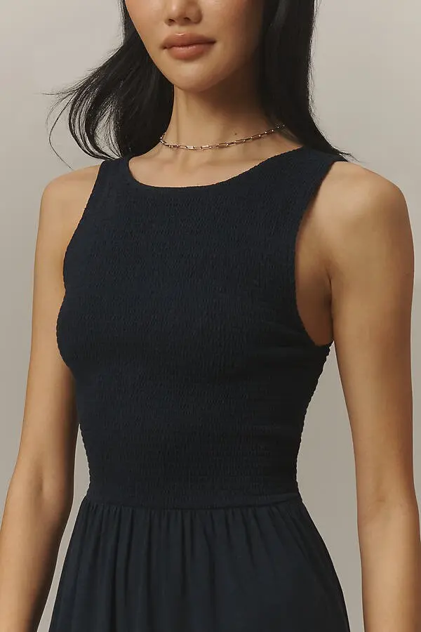 NATION LOS ANGELES Clemente 100% Cotton Midi Dress