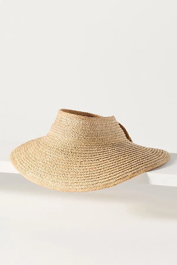 Hat Attack Raffia Visor - Natural