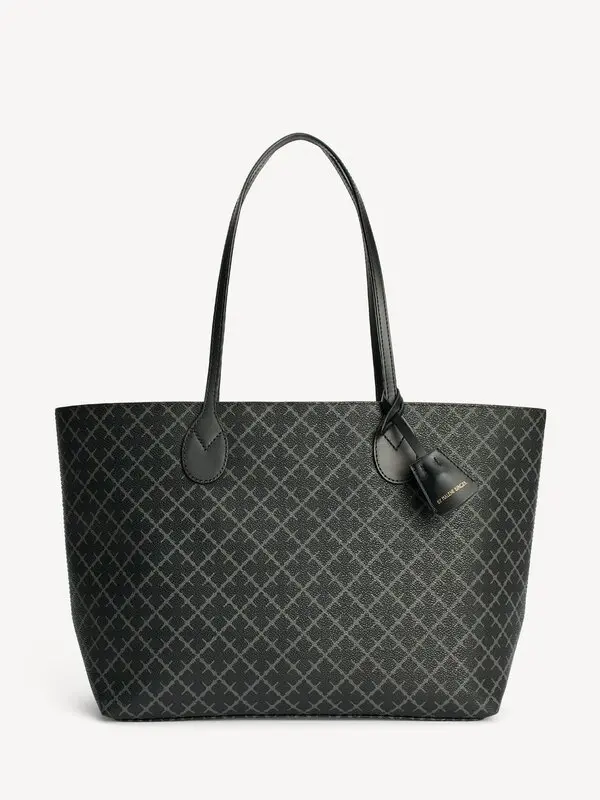 BY MALENE BIRGER Abigail Printed Tote Bag - Charcoal