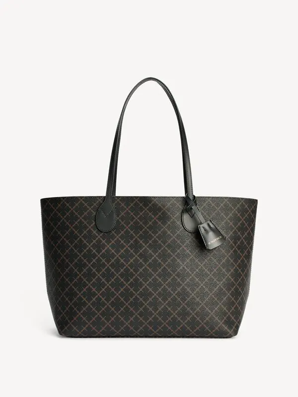 BY MALENE BIRGER Abigail Printed Tote Bag - Dark Chokolate