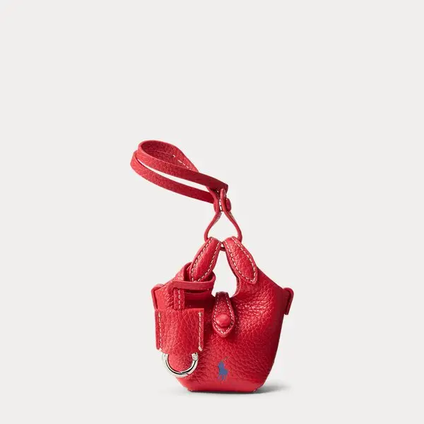 Ralph Lauren Polo Play Leather Bag Charm - Cherry