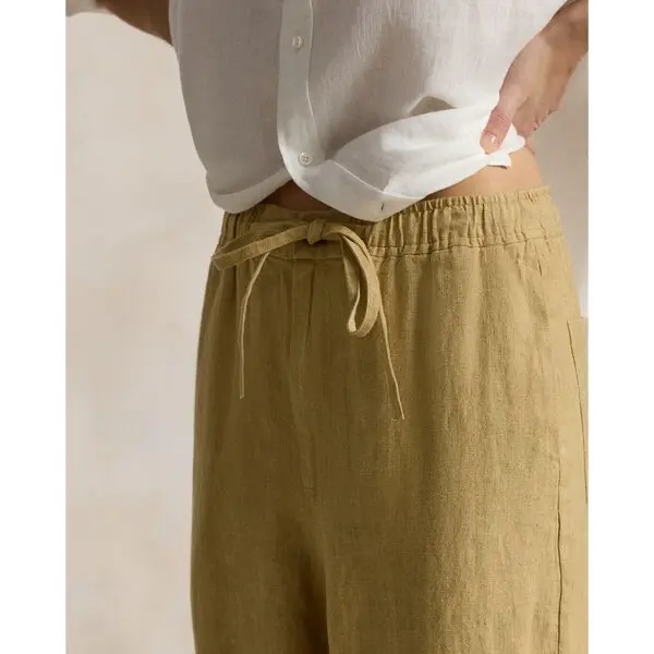 Ralph Lauren Linen Drawstring Pant - Classic Camel