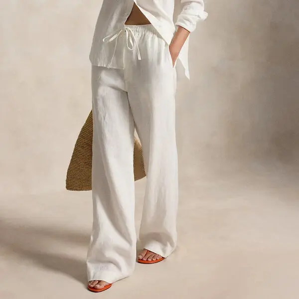 Ralph Lauren Linen Drawstring Pant - Nevis