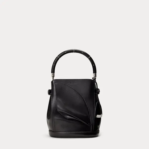 Ralph Lauren The Small Floral Bucket Bag - Black