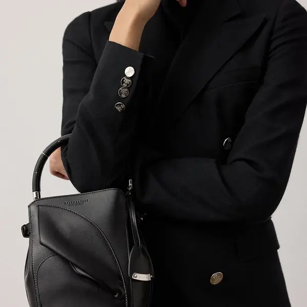 Ralph Lauren Small Floral Bucket Bag - Black