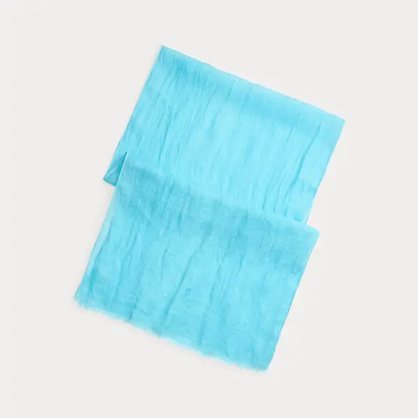 Ralph Lauren Lightweight Linen Scarf - Perfect Turquoise