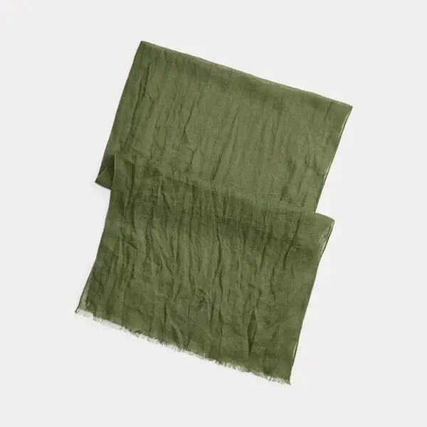 Ralph Lauren Lightweight Linen Scarf - Supply Olive