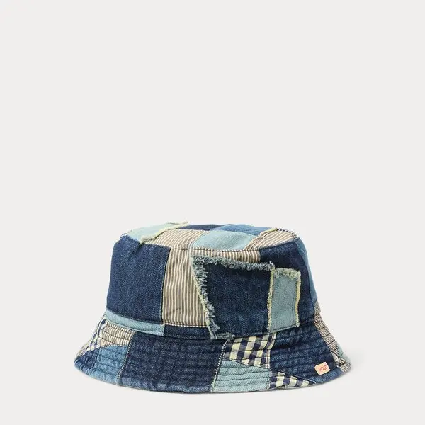 Ralph Lauren Patchwork Denim Bucket Hat - Blue Multi