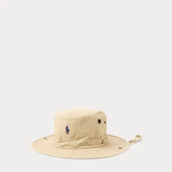 Ralph Lauren Cotton Canvas Bucket Hat - Costal Beige