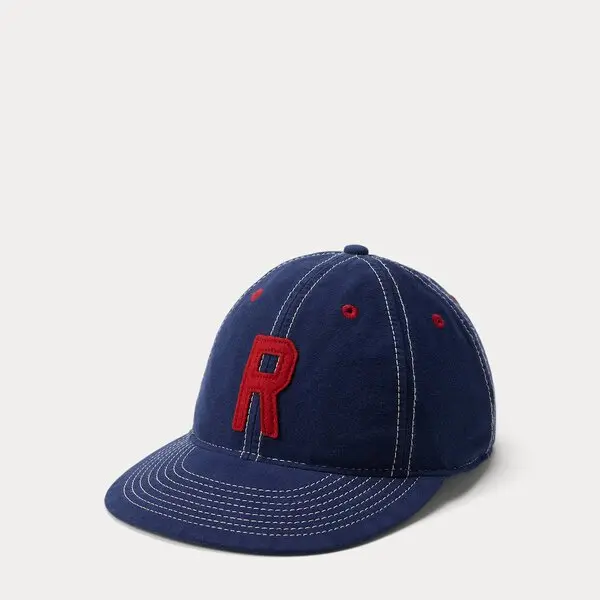 Ralph Lauren Chamois Letter Ball Cap - Newport Navy