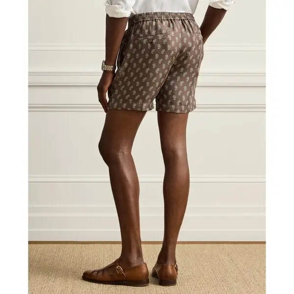 Ralph Lauren Pine-print Silk Twill Shorts