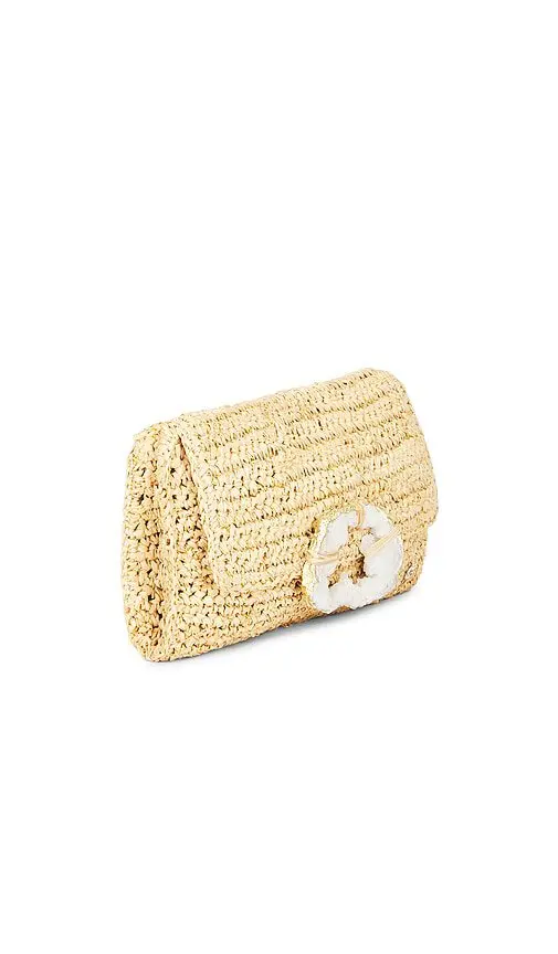 FLORABELLA Esplendor Crochet Raffia Clutch