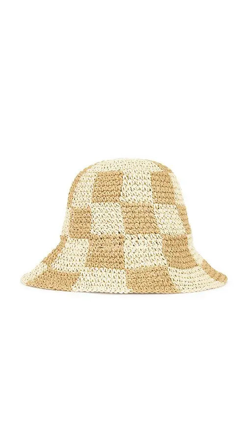 LOVERS AND FRIENDS Beri" Checkered Bucket Hat