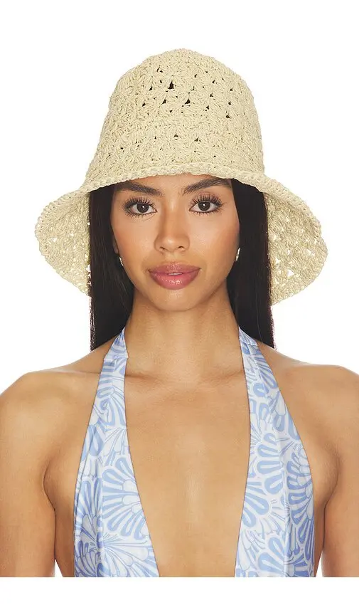 LOVERS AND FRIENDS Rosal Crochet Hat - Neutral