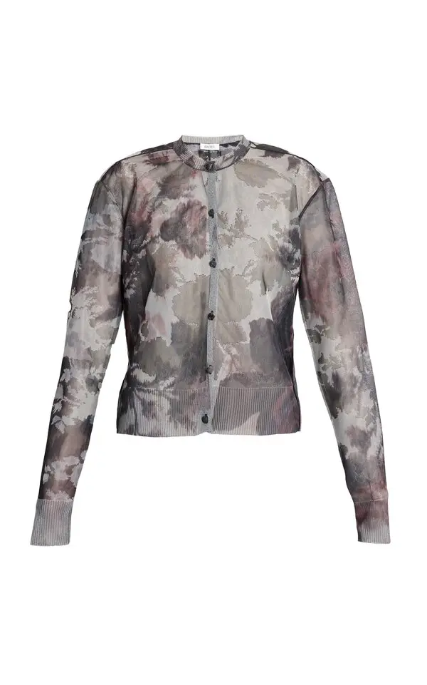 Erdem Printed Jacquard Knit Cardigan