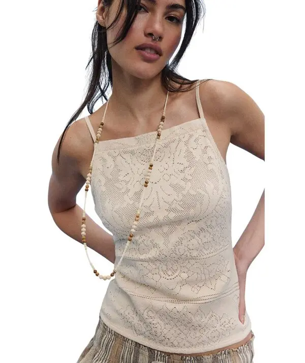 Free People Lace Tank - Tea