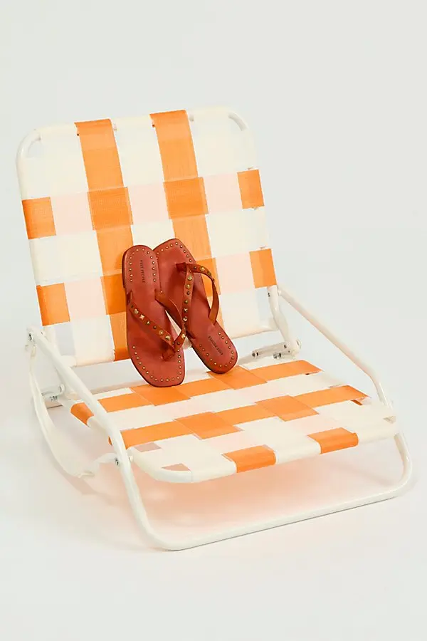 Free People Tide Flip Flops - Rust Leather