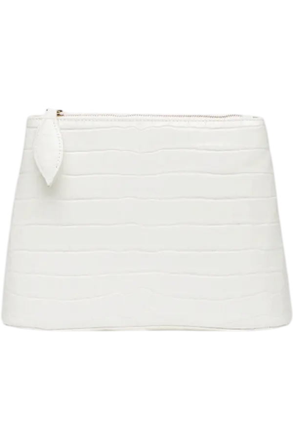 LIFFNER Zip Clutch - White