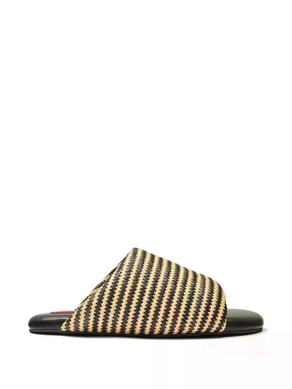 SIMONMILLER Stripe Bubble Sandals - Black