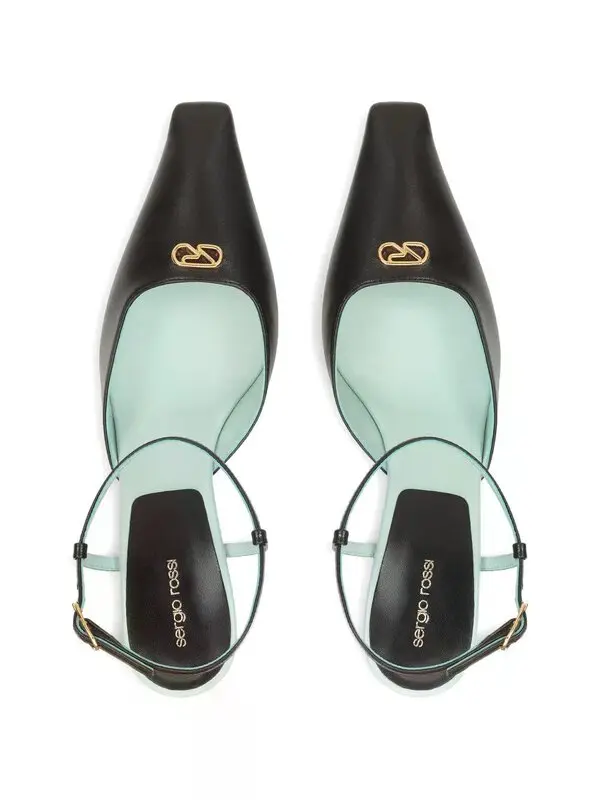 SERGIO ROSSI Ankle-strap Logo-detail Pumps