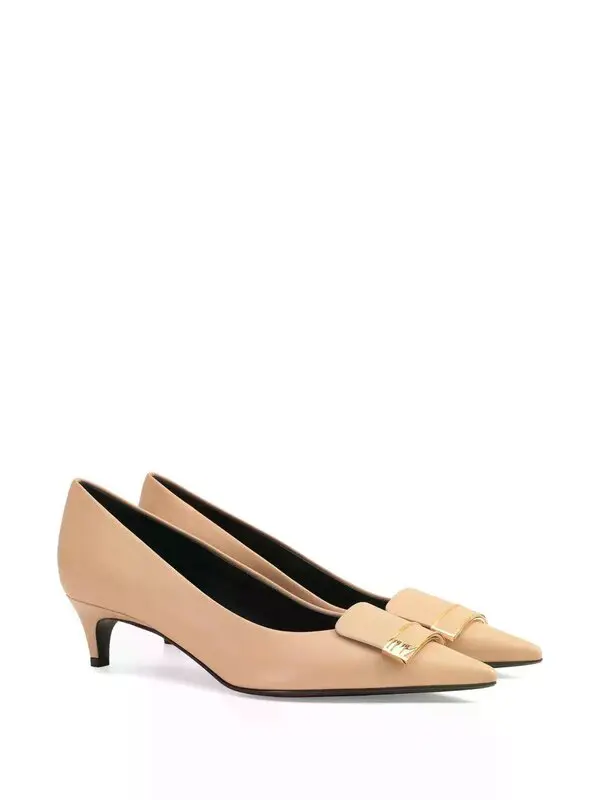 SERGIO ROSSI Pointed-toe Kid Leather Pumps