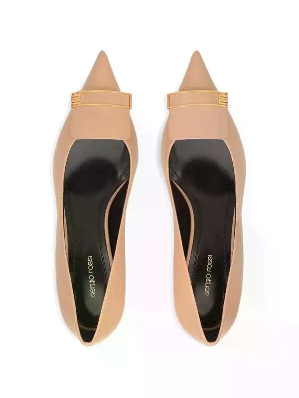 SERGIO ROSSI Pointed-toe Kid Leather Pumps