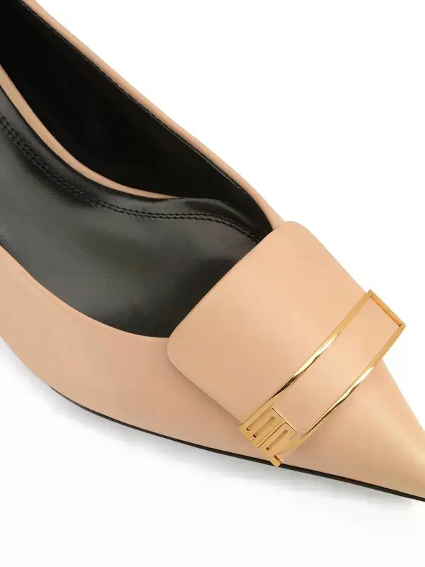 SERGIO ROSSI Pointed-toe Kid Leather Pumps
