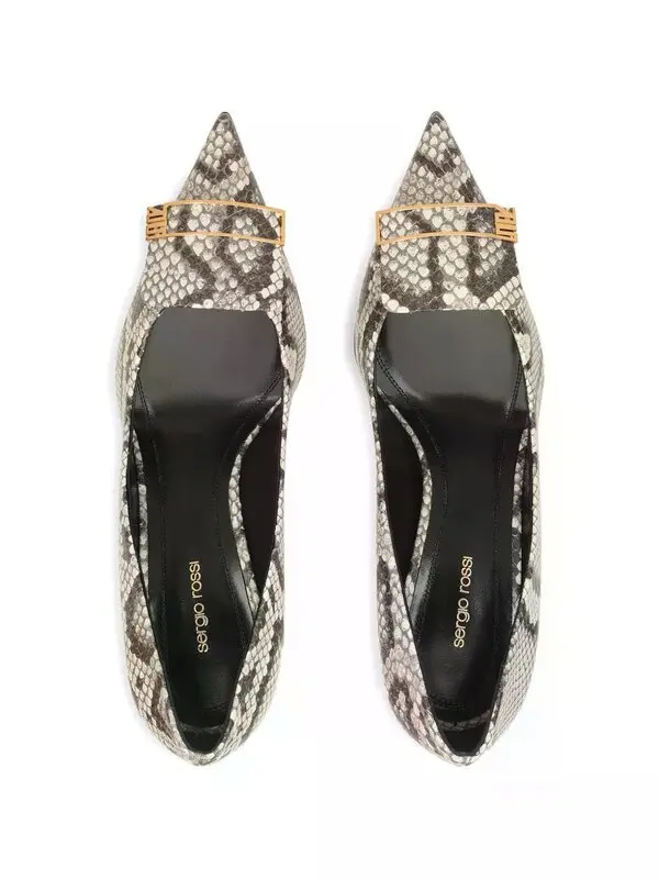 SERGIO ROSSI Evolv Buckle Pumps - Neutrals