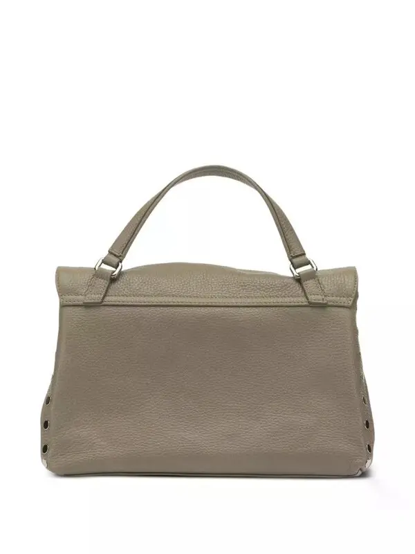 ZANELLATO Postina Turnlock Leather Tote Bag - Grey