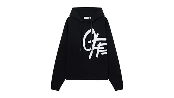 Off-White Spray Logo Loose Hoodie - Black