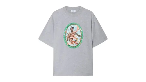 Off-White Fresco Oval Skate Short Sleeve Tee Shirt - Grey