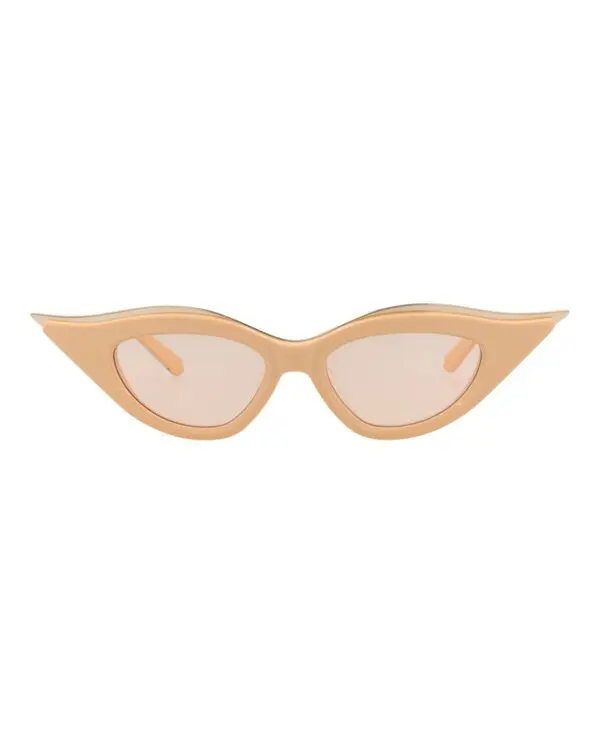 Valentino Garavani Acetate And Titanium Cat Eye Sunglasses - Beige Beige Nude (vls/114c/49)