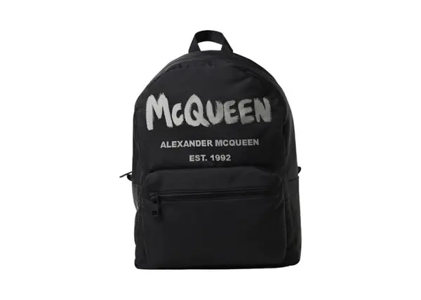 Alexander McQueen Graffiti Logo Metropolitan Backpack - Black