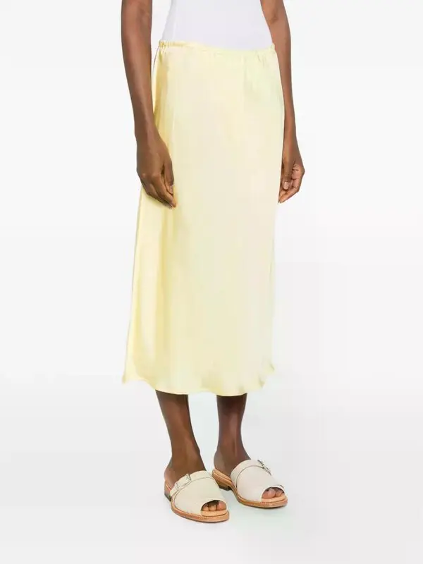 JIL SANDER Elasticated-waist Midi Skirt - Yellow