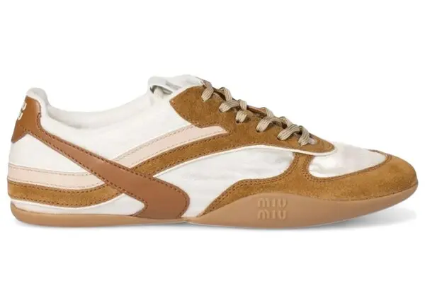 Miu Miu Gymnasium Technical Sneakers - Chalk White/cinnamon